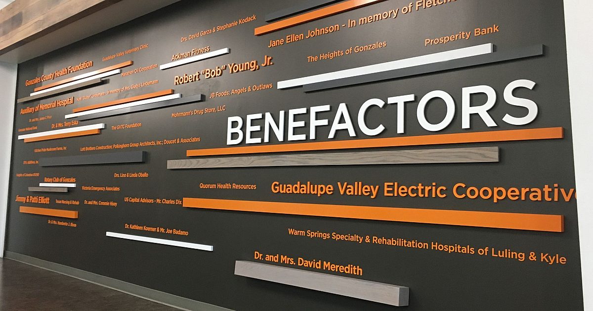 Custom Donor Walls & Award Signage | by BIG… | Building Image Group